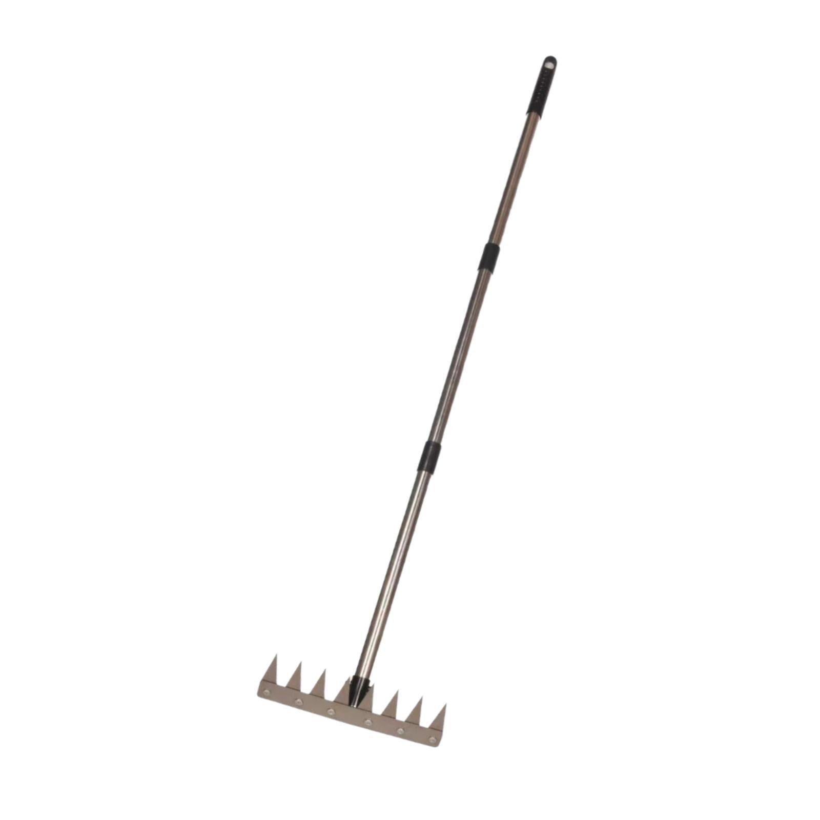 Rastrillo de jardín de metal resistente, desmalezadora manual, azada ...