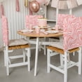 Abstract Pink Waves Chair Back Covers Set of 2, Art Boho Marble Swirls ...