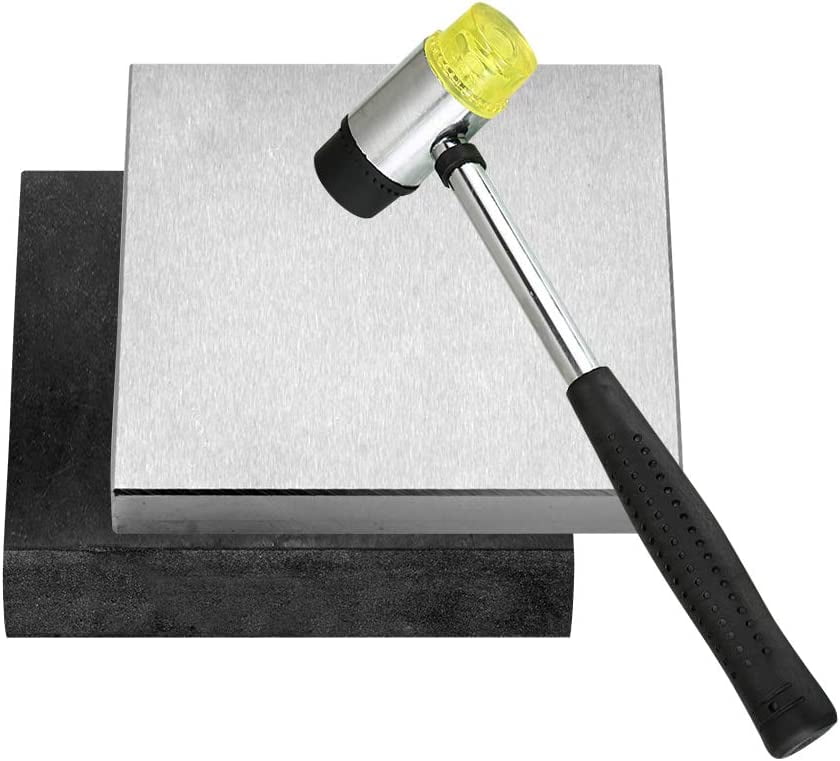 Steel and Rubber Block 2 Pcs Work Bench Blocks Stamping Block for ...