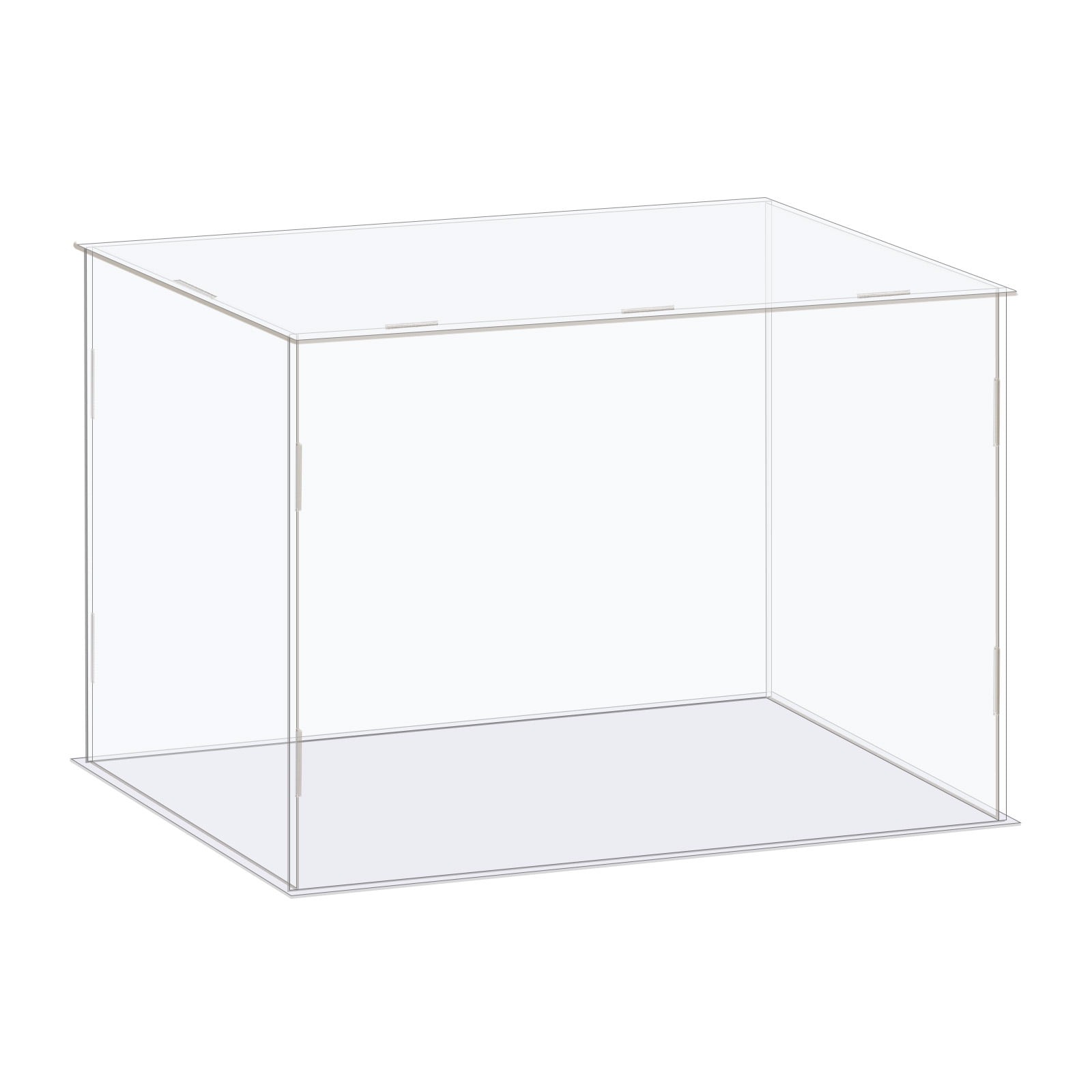 Uxcell Display Case Box Acrylic Box Transparent Dustproof Protection ...