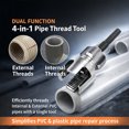 4 in 1 Water Pipe Wrench Threader, Dual-Function for 1/2" 3/4" 1" PVC ...