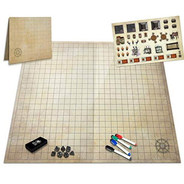 Melee Mats DND Map Starter Kit for Dungeons & Dragons Game - 23” x 27 ...