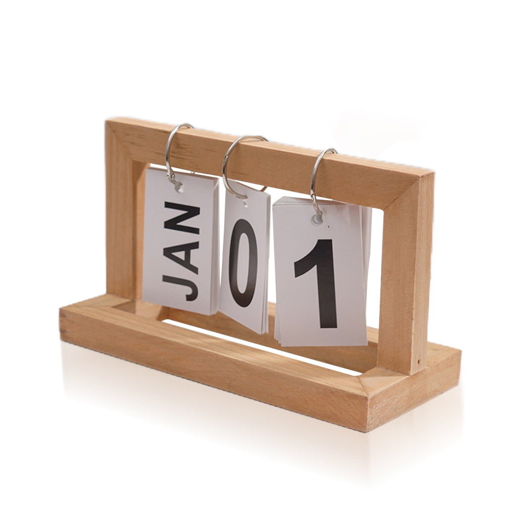 TureClos Page Turning Calendar Office Bedroom Table Standing Decoration ...
