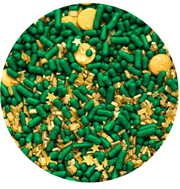Sprinkle Deco® Emerald Green and Gold Edible Decoration Confetti ...
