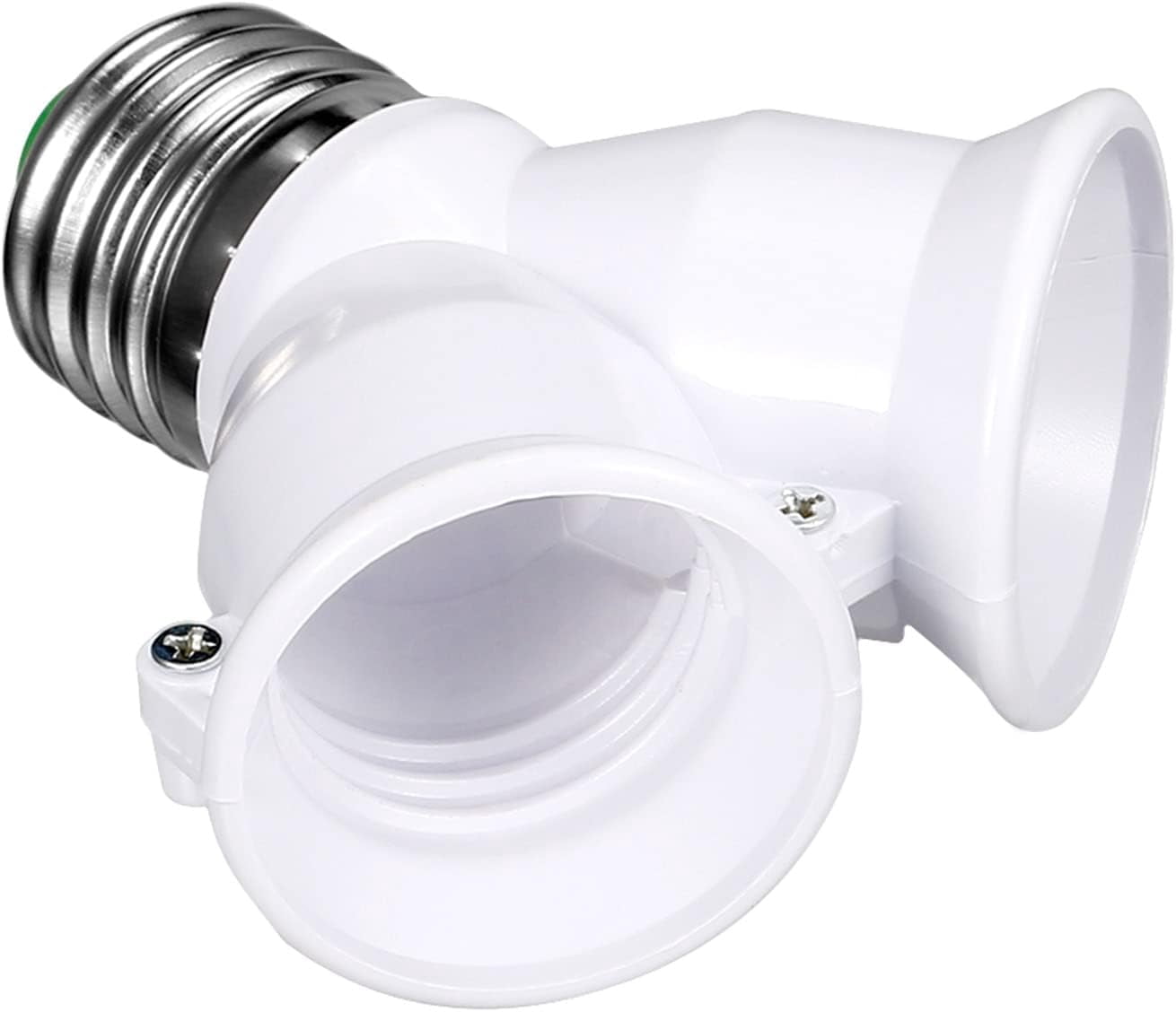 shiyou-1 Pcs E27 to Dual E27 LED Light Socket Converter, Bulb Base ...