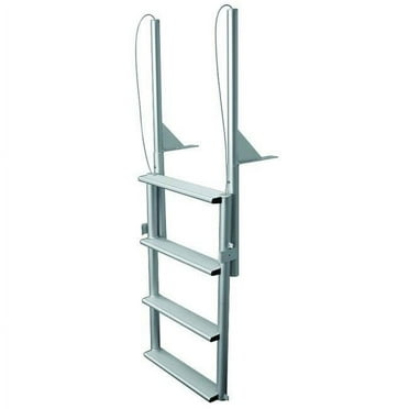JIF Marine 7-Wide Step Standard Lift Ladder Aluminum Boat - Dock Ladder ...