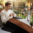 Fleece Blanket Vintage Black Brown Color Block Blankets,Soft Cozy Warm ...