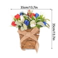 2026 New Home Decor Patriotic Tulips Flower Arrangement Red White Blue ...