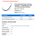 Power Steering Pressure Line Hose Assembly 1 - Compatible with 1995 ...