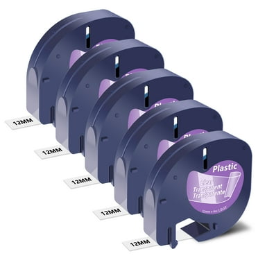 MarkDomain 3 Pack Compatible Dymo Letratag Label Maker Refill, 91331 White Tape 12mm(1/2 inch ...