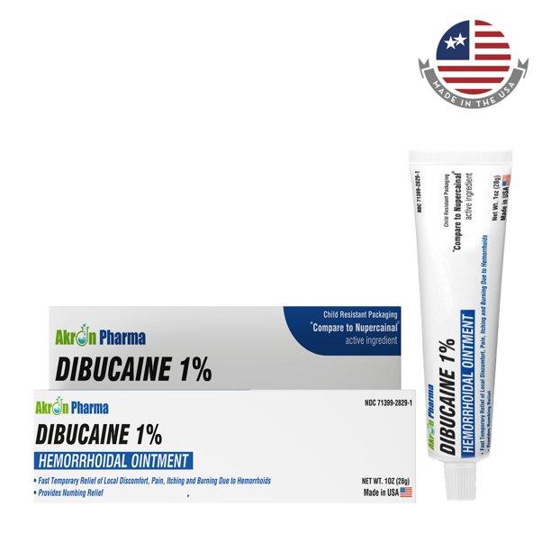 Dibucaine 1% Ointment 1 Oz. (28 gm) Hemorrhoidal Ointment - Walmart.com