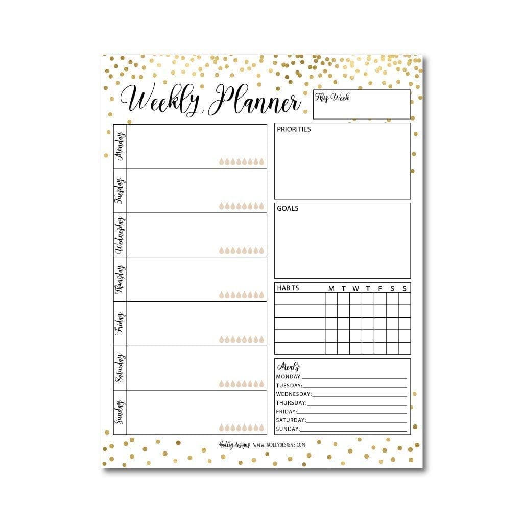 Cute Weekly Calendar