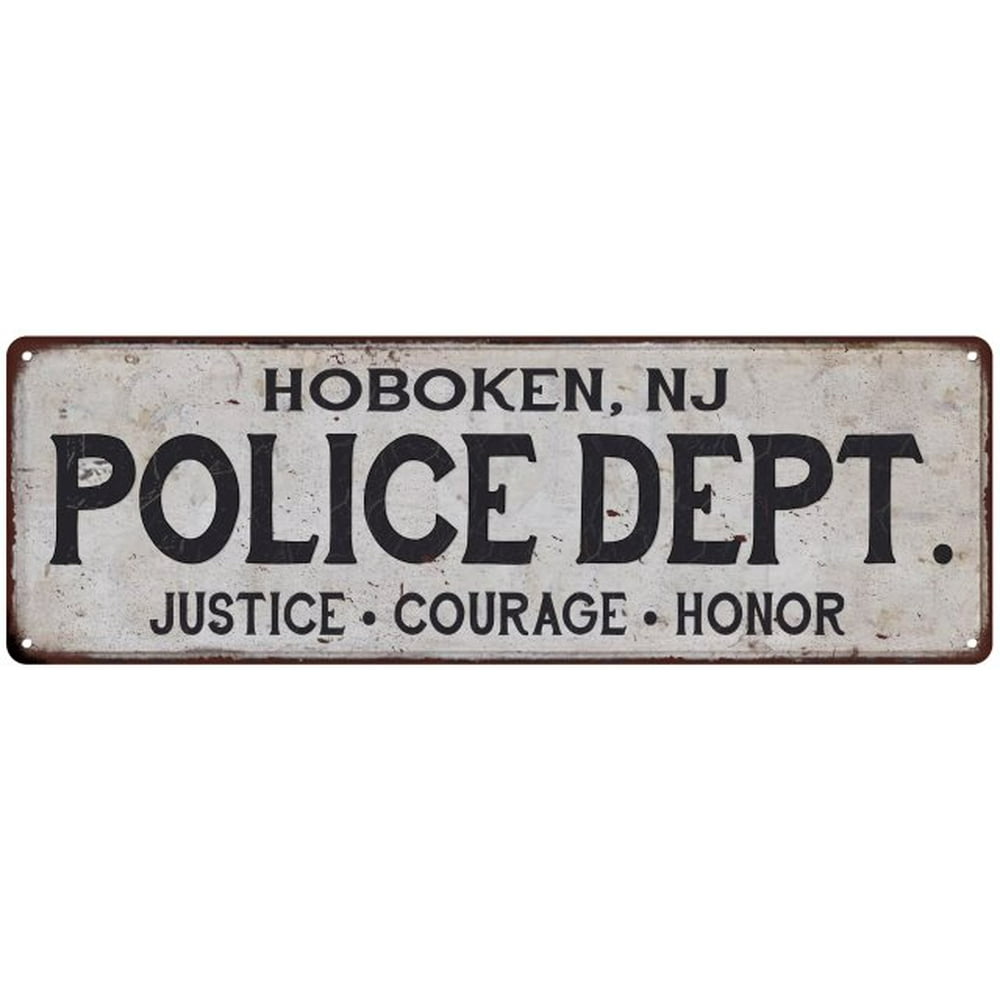 HOBOKEN, NJ POLICE DEPT. Home Decor Metal Sign Gift 6x18 206180012694 ...