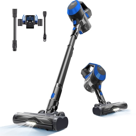 MOOSOO Cordless Vacuum With LED Display, Lightweight Stick Vacuum With ...