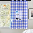 Blue and White Checkered Pattern Blackout Curtains,Triple Weaved Fabric ...