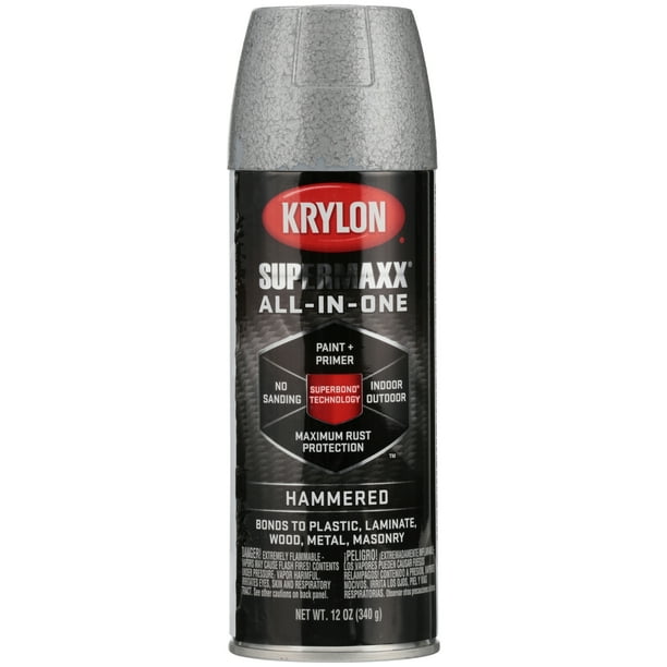 Krylon SUPERMAXX All-In-One Paint + Primer Spray Paint, Hammered Silver, 12 oz. - Walmart.com