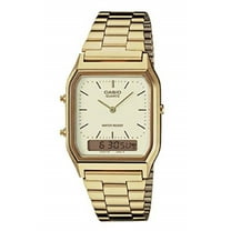 Casio, Men's AQ230GA-9D Gold Metal Quartz Dress Watch, 38mm, Gold Tone ...