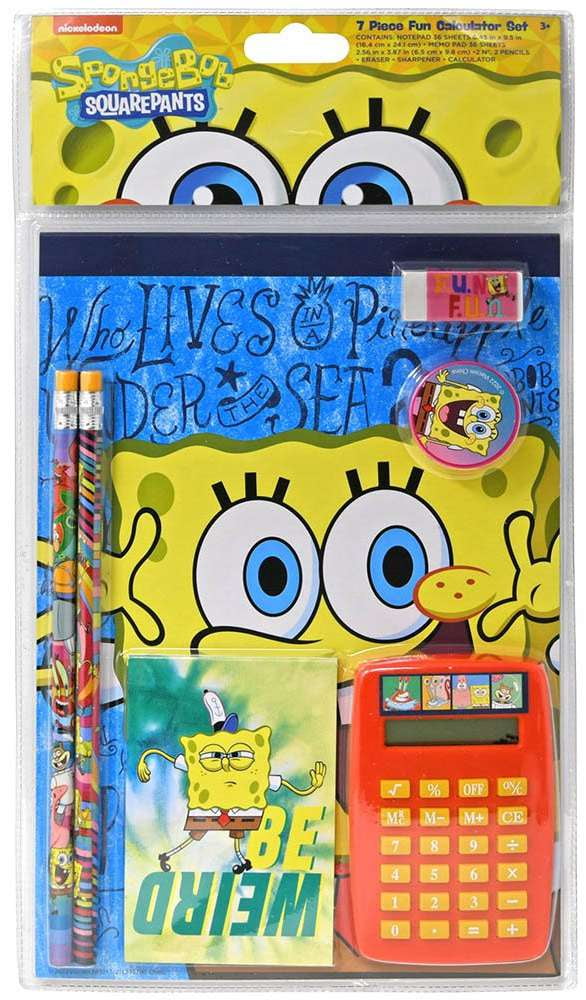 Spongebob Squarepants 7 Piece Fun Calculator Set - Walmart.com