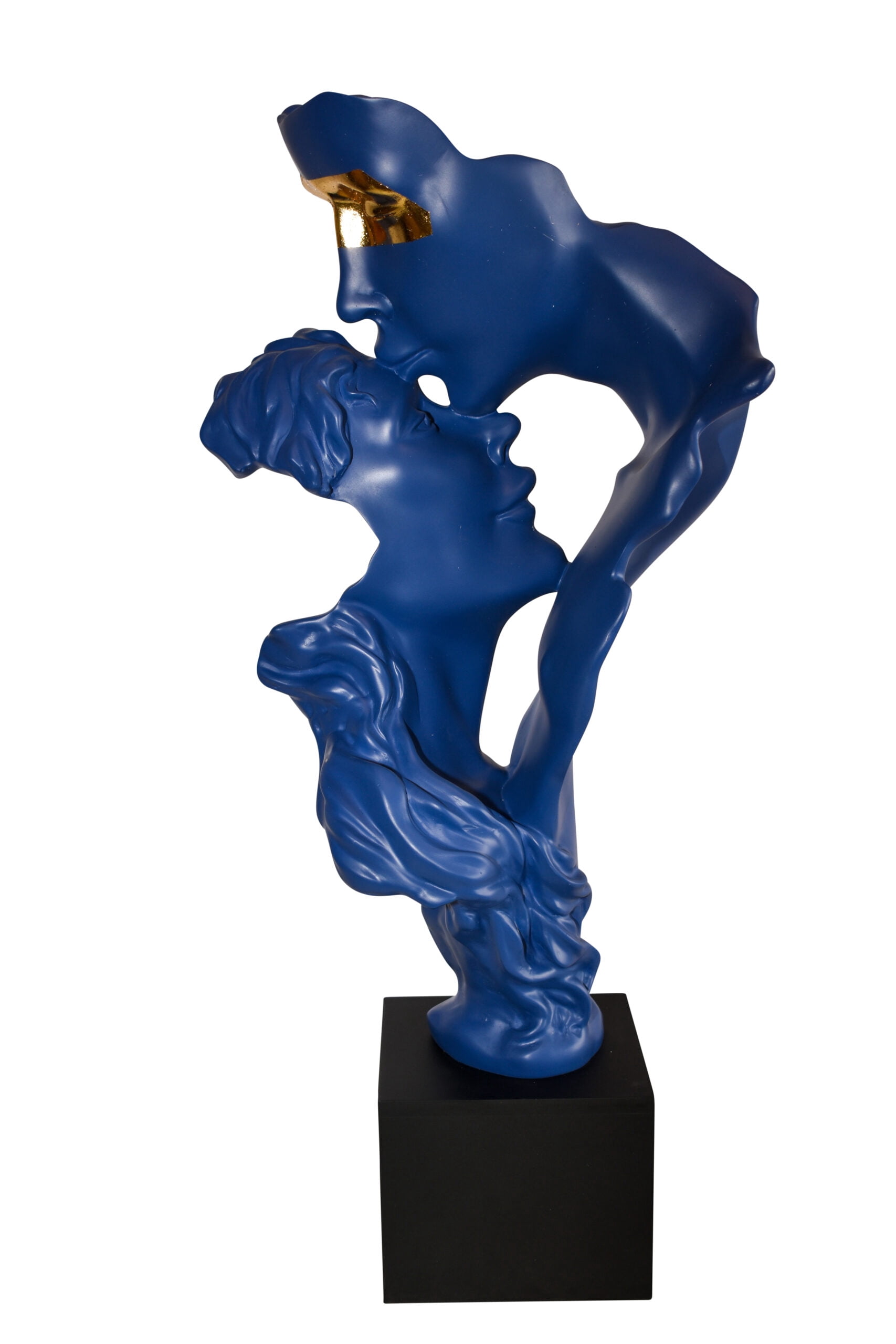 Abstract Modern Lovers Blue Resin Statue 12
