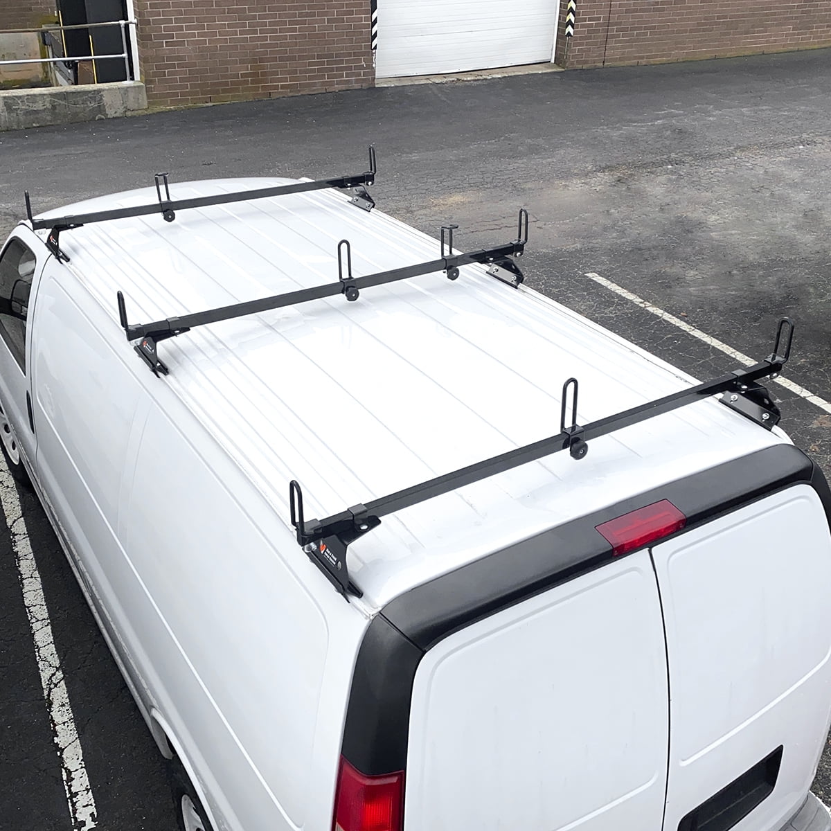 Vantech GFY Heavy Duty 3 Bar Ladder Roof Rack Fits: Chevy Express All ...