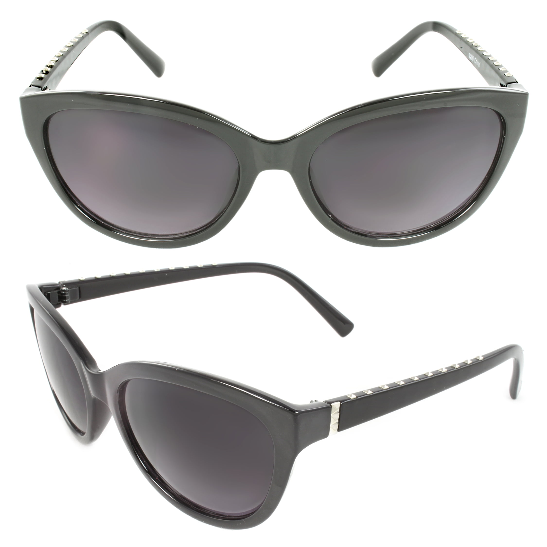 Cat Eye Fashion Sunglasses Black Frame Purple Black Lenses For Women And Men