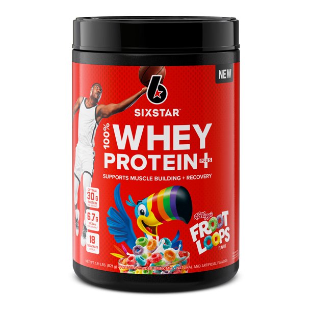 Six Star Pro Nutrition 100% Whey Protein Plus Powder, Kellogg's Froot ...