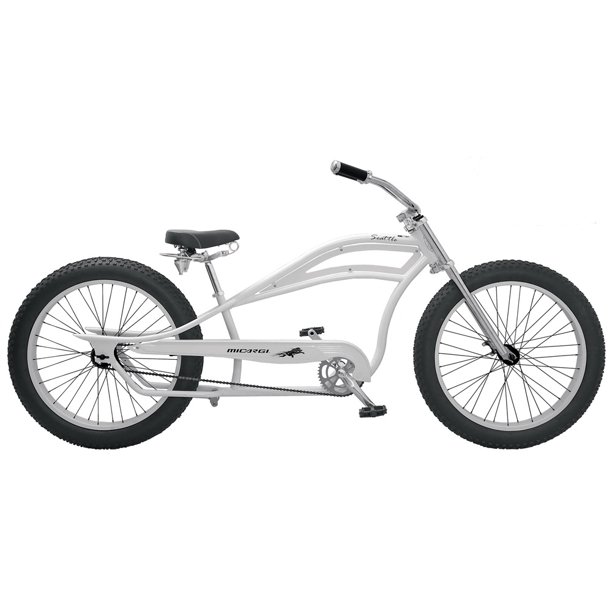 Micargi SEATTLE 26" Unisex Stretch Fat Tire Cruiser-White - Walmart.com