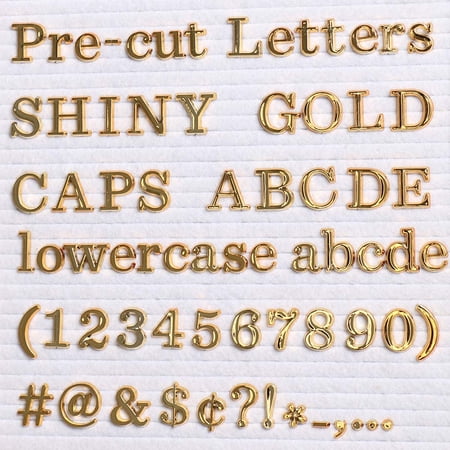 300 Extra Gold Letters for Changeable Felt Letter Board Letters Golden ...