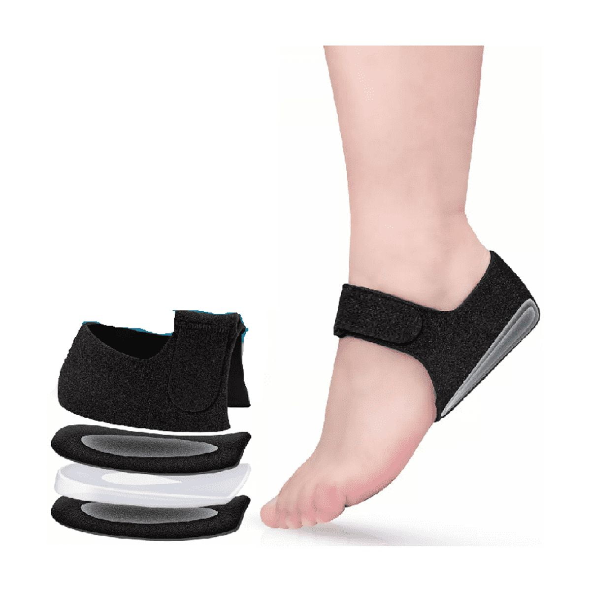 Pefetis Protectores De Taloneras Para Alivio De Talón Dolor negro ...