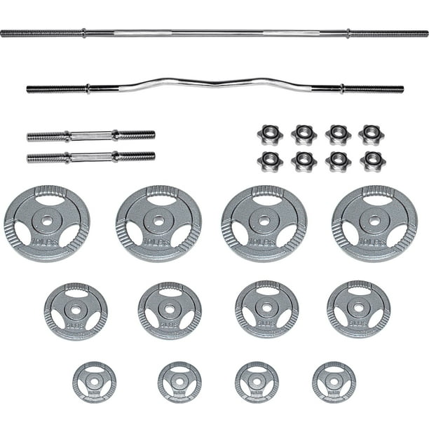 Kit Pesas Mancuernas Barra Recta Discos CENTURFIT 70lbs MKZ-PESAS70LBS ...