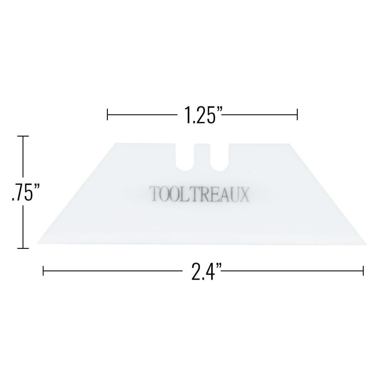 ToolTreaux 10pk White Ceramic Two Notch Box Cutter Utility Knife ...