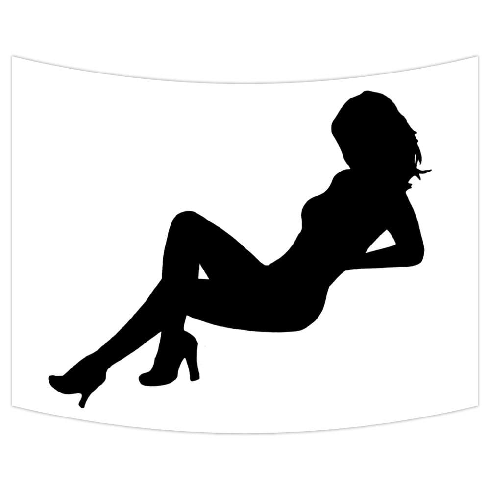 Zkgk Sexy Woman Silhouette Tapestry Wall Hanging Wall Decor Art For Living Room Bedroom Dorm