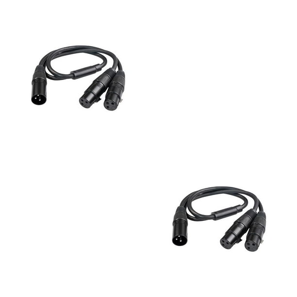 Justharion 1/2/3 Male to Dual Female 3 Pin Cable Microphone for ...