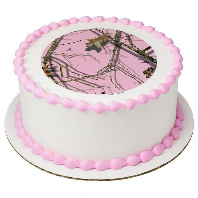 Pink Mossy Oak Camo Cake