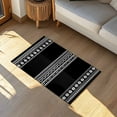 Boho Geometric Door Mat Bohemian Abstract Art Tribal Black Non Slip ...