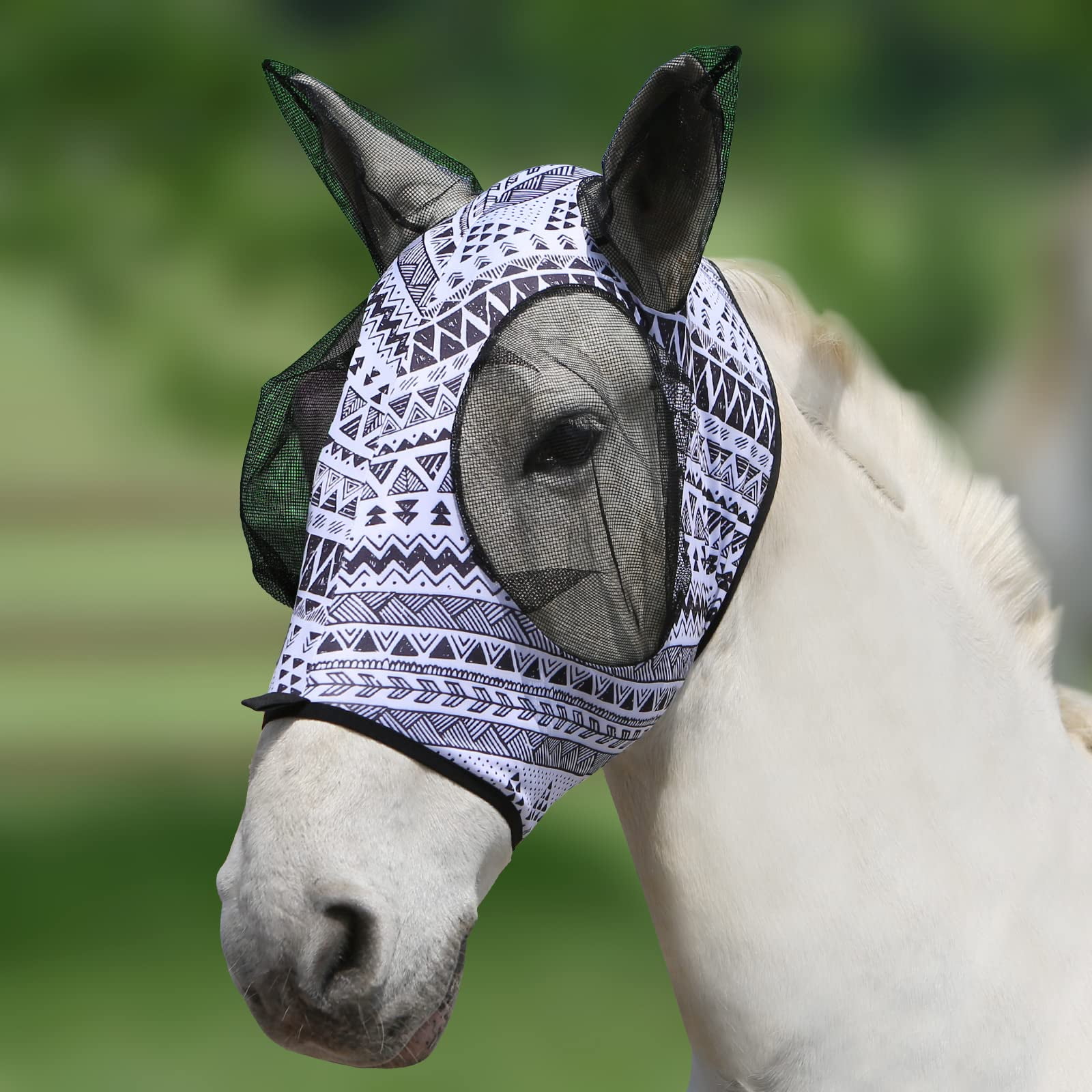 Harrison Howard Stretch, Breathable, UV Protective Fly Mask with Mesh ...