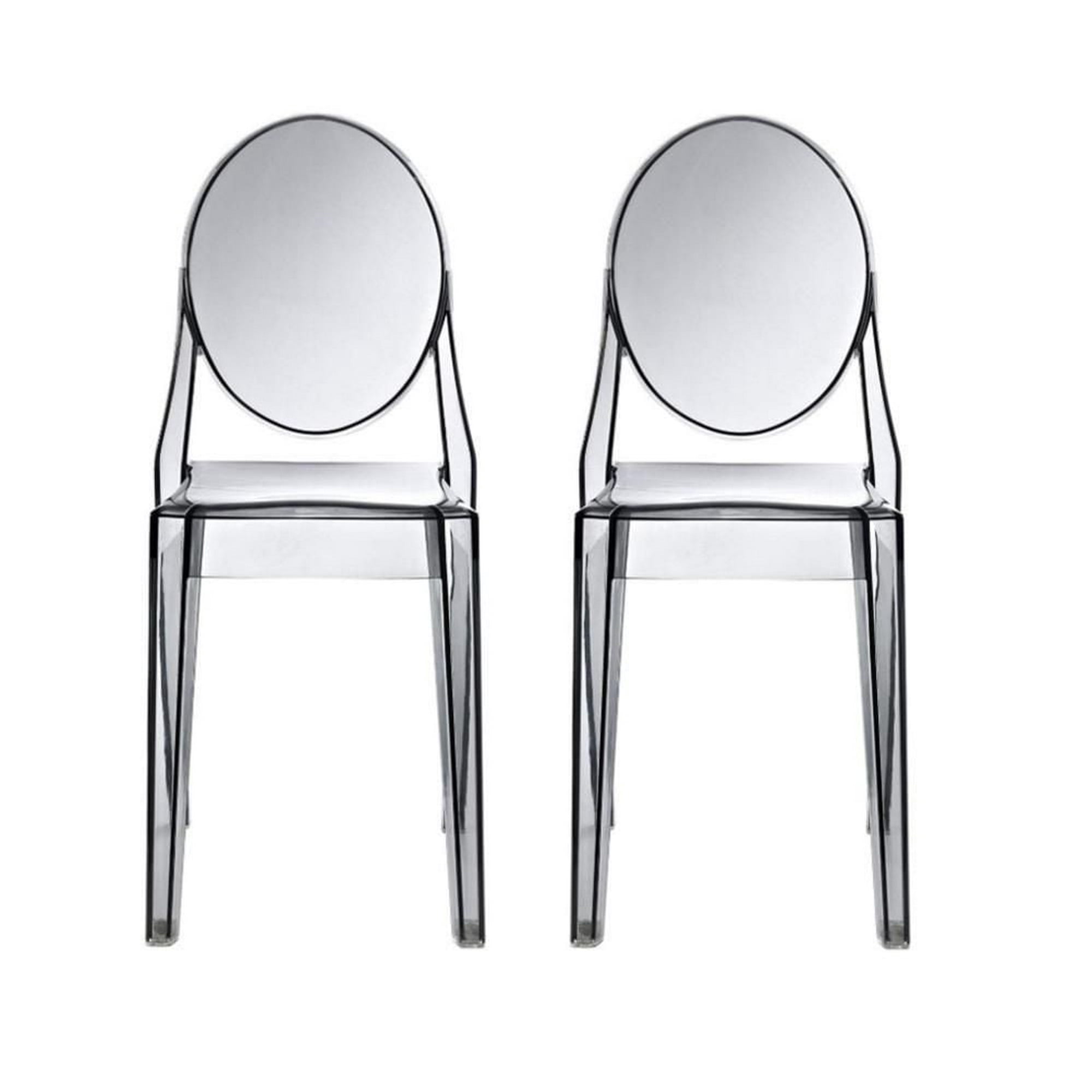 Click here for Heavenly Collection Smoke Plastic Armless Chair prices