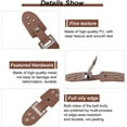 6 Pairs Leather Sew-On Toggles Closures Coconut Brown PU Leather Snap ...