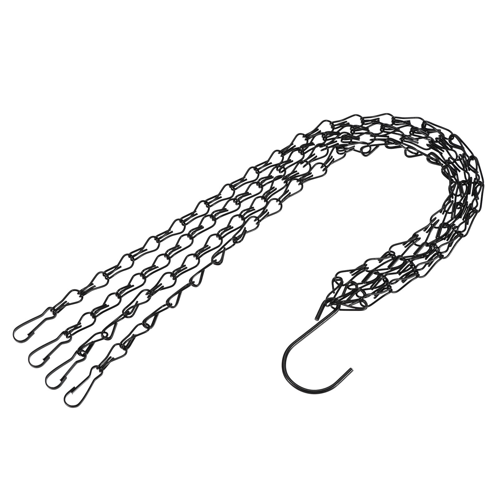 Uxcell Hanging Chains 50cm Extension Link 4 Point Holder with S Hook ...