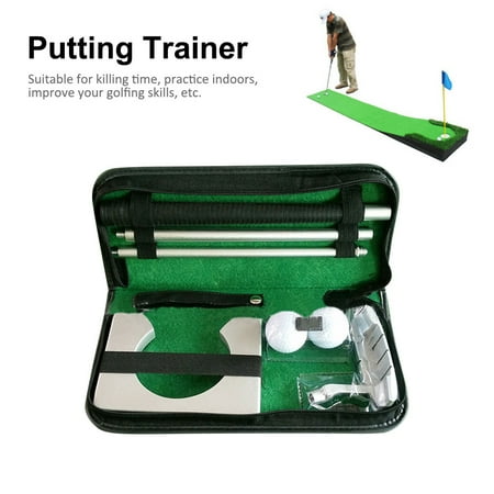Portable Golf Putter Putting Trainer Set Indoor Training Equipment ...