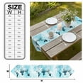 Blue Maps Table Runner Linen Burlap Table Runner 120 Inches Long ...