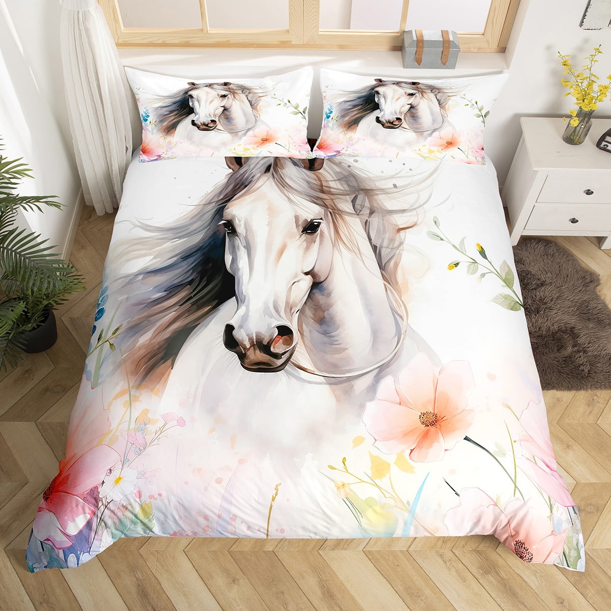 Click here for Yst White Horse Full Size For Kids Boys Girls Cher... prices