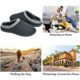 LORDFON Memory Foam Mens Slippers Slip-On House Slippers, Indoor ...