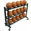 Trigon Sports Lockable Ball Storage Cart, Indoor Outdoor Rolling Ball ...