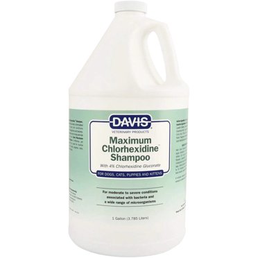 Davis Maximum Chlorhexidine 4% Pet Shampoo, 12 oz, for Dogs and Cats ...