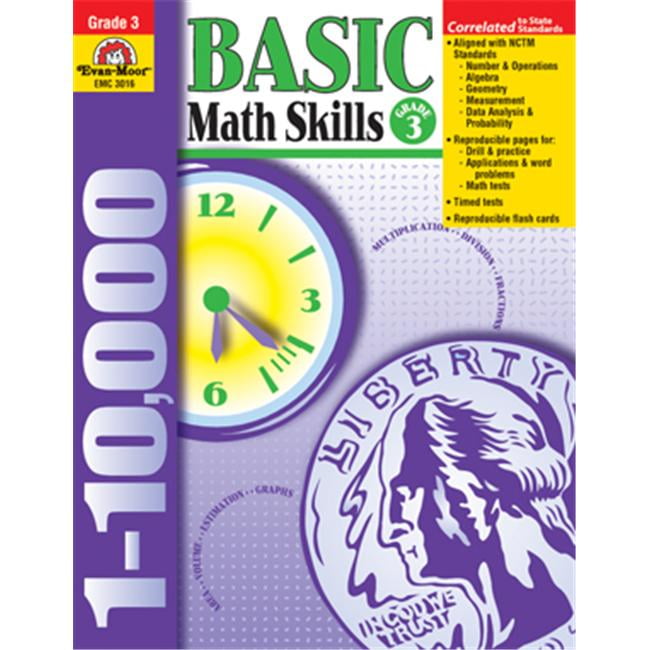 Evan Moor Educational Publishers 3016 Basic Math Skills Grade 3 ...