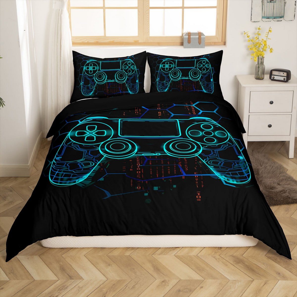 Click here for Erosebridal Boys Gamer Duvet Cover Queen  Neon Gam... prices