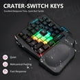 One Handed Gaming Keyboard, 35 Keys, Rainbow LED, Wired USB, Ergonomic ...