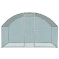 6.5 x 10 ft Large Metal Chicken Coop, Walk-in Poultry Cage Chicken Hen ...