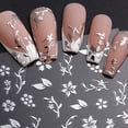 3-Pack Floral Pattern Nail Art Stickers - Gold and Silver Rose Self ...